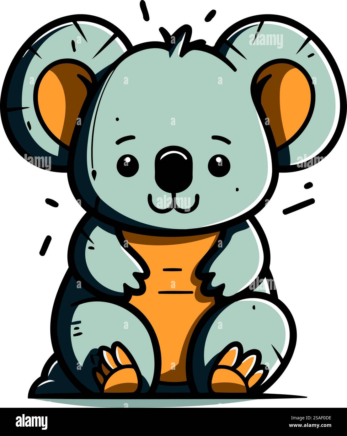 Cute koala vector illustration. Cute cartoon koala character Stock ...