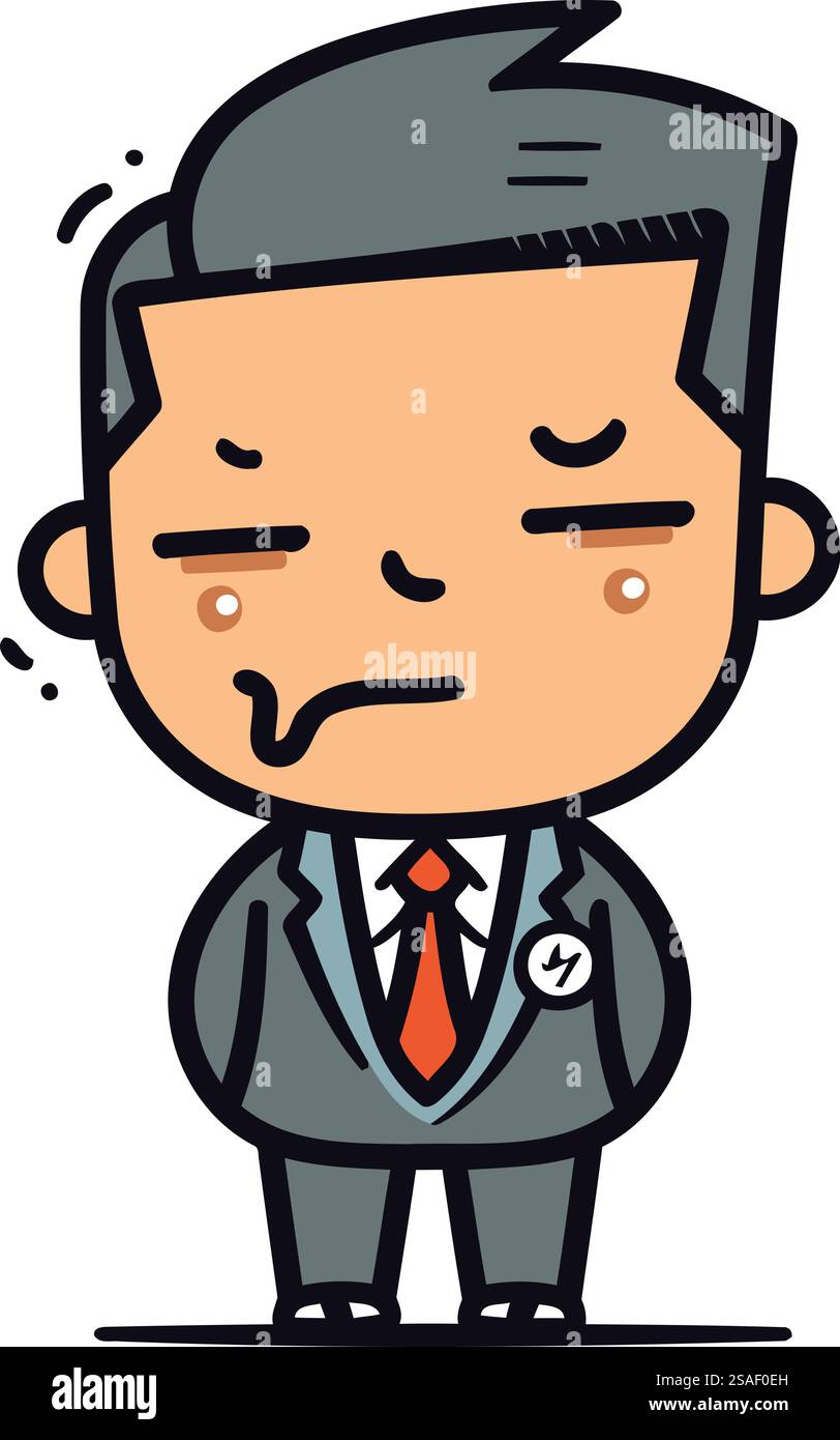 Sad Businessman Cartoon Vector Illustration Stock Vector Image & Art ...