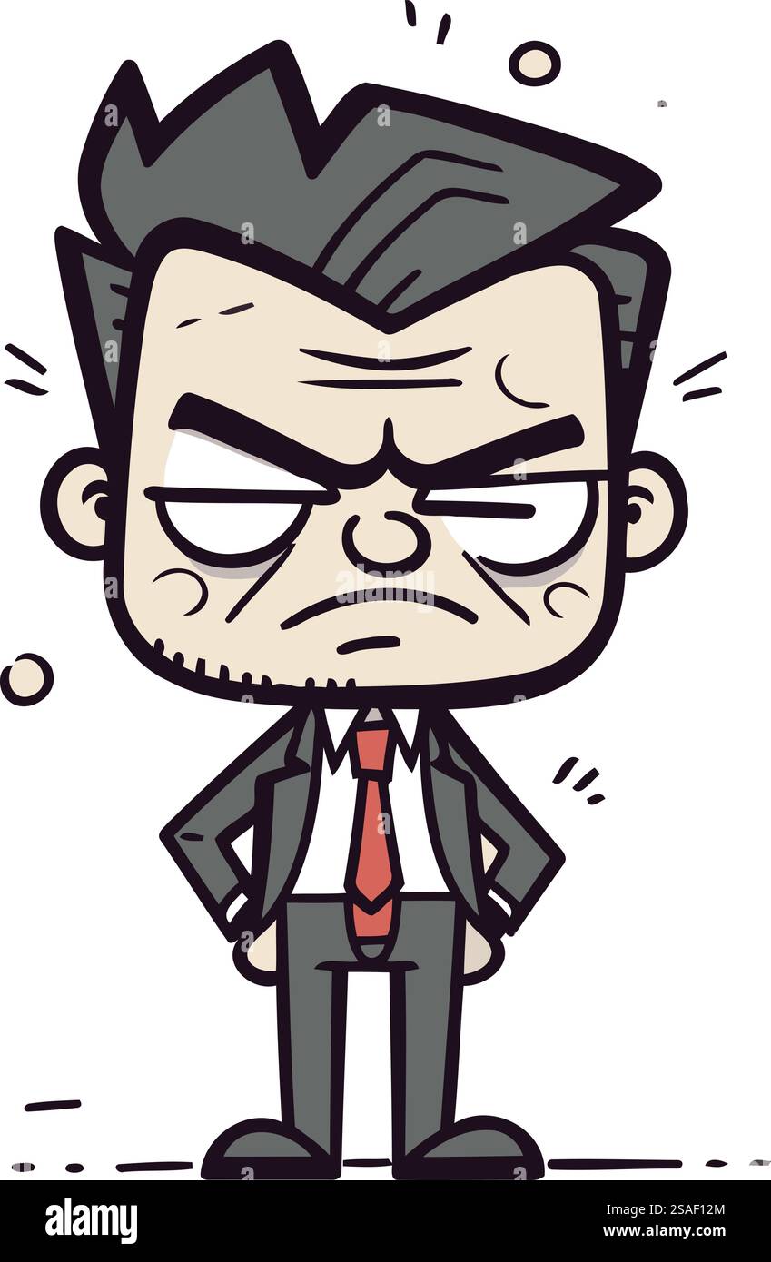Angry Businessman Cartoon Vector Illustration Stock Vector Image & Art ...