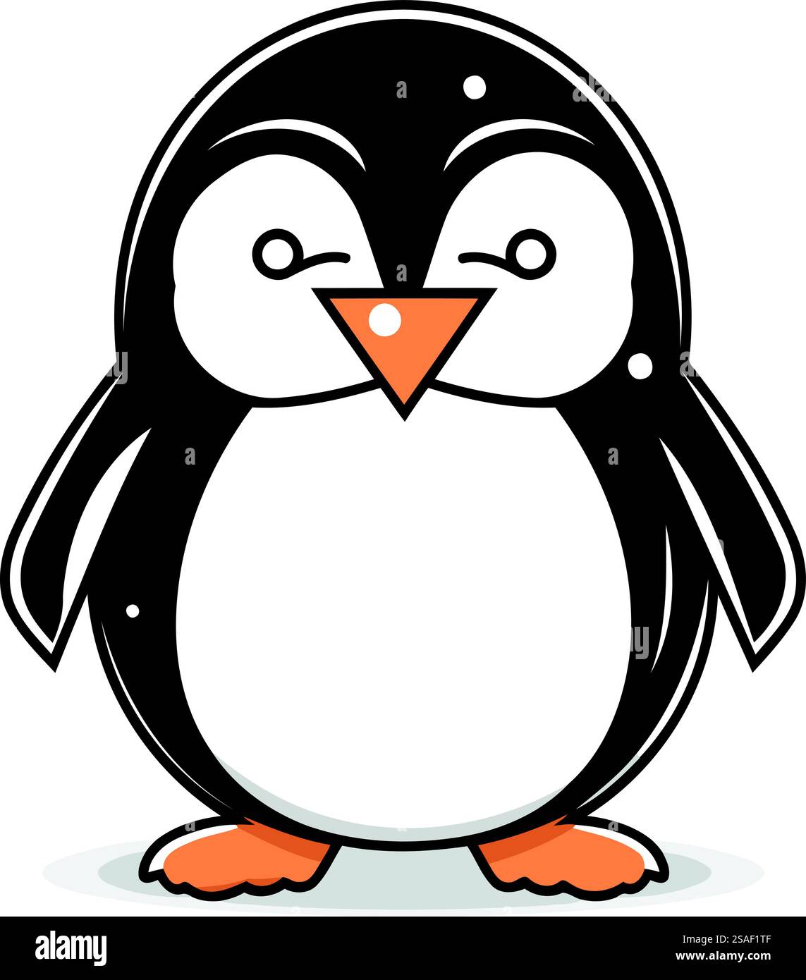 Cute penguin cartoon vector illustration. Cute cartoon penguin icon ...