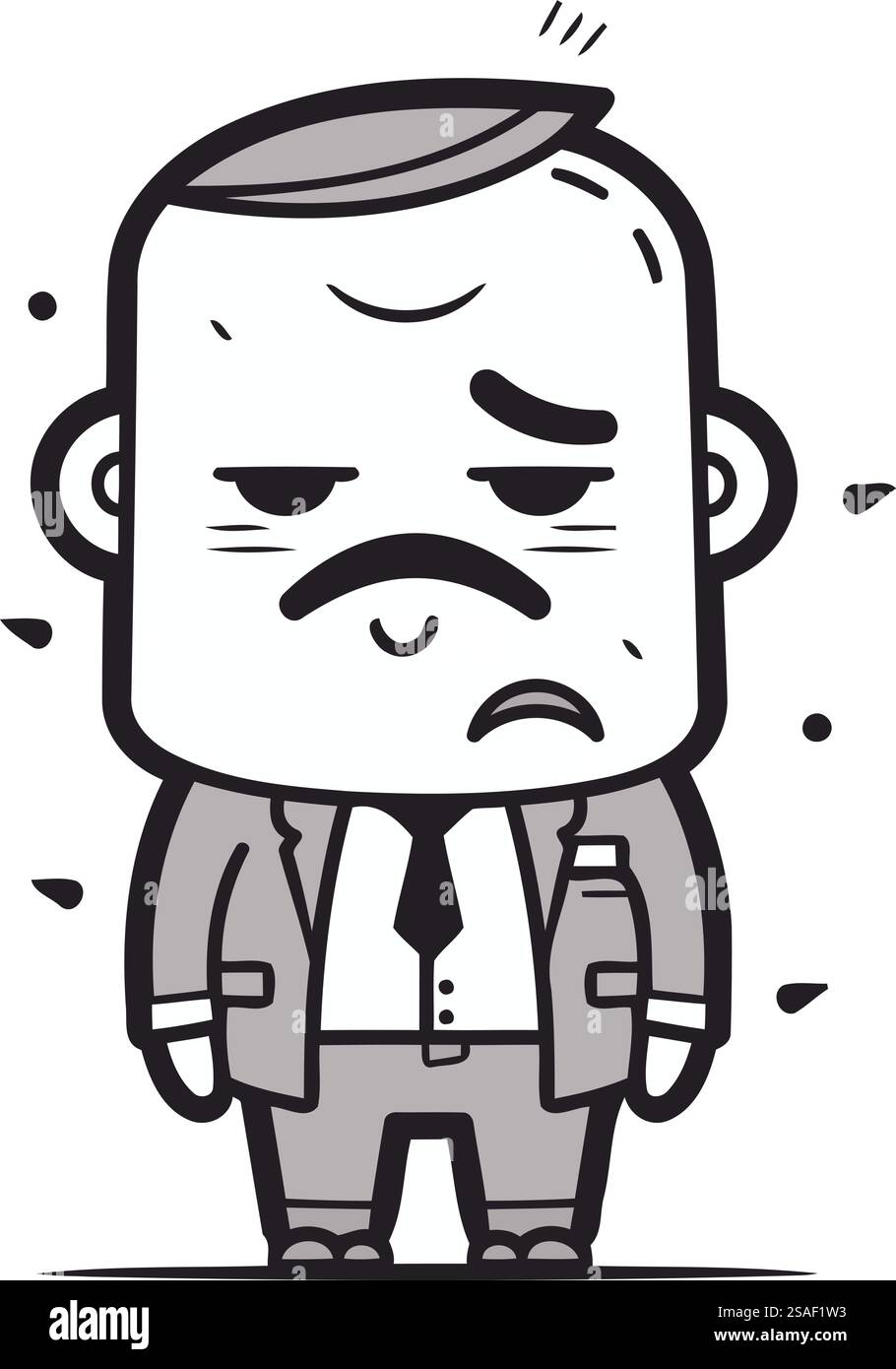 Angry Businessman Cartoon Vector Illustration of a Businessman ...
