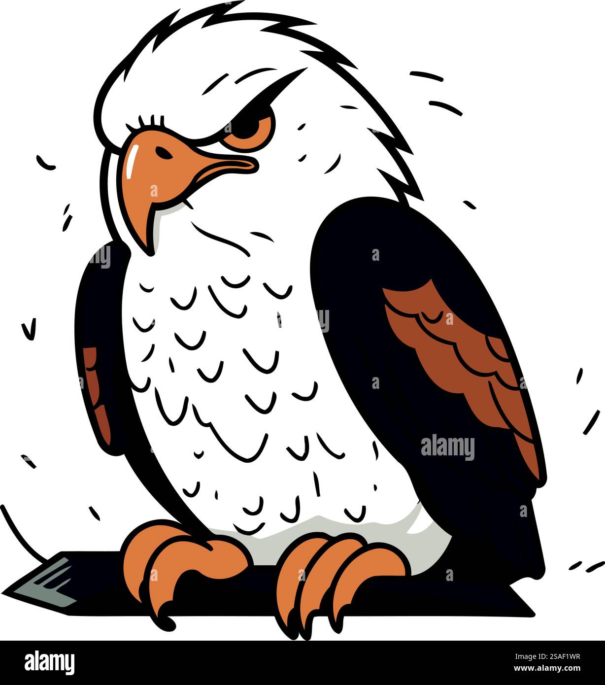 Bald Eagle. Vector illustration of an eagle on a white background Stock ...