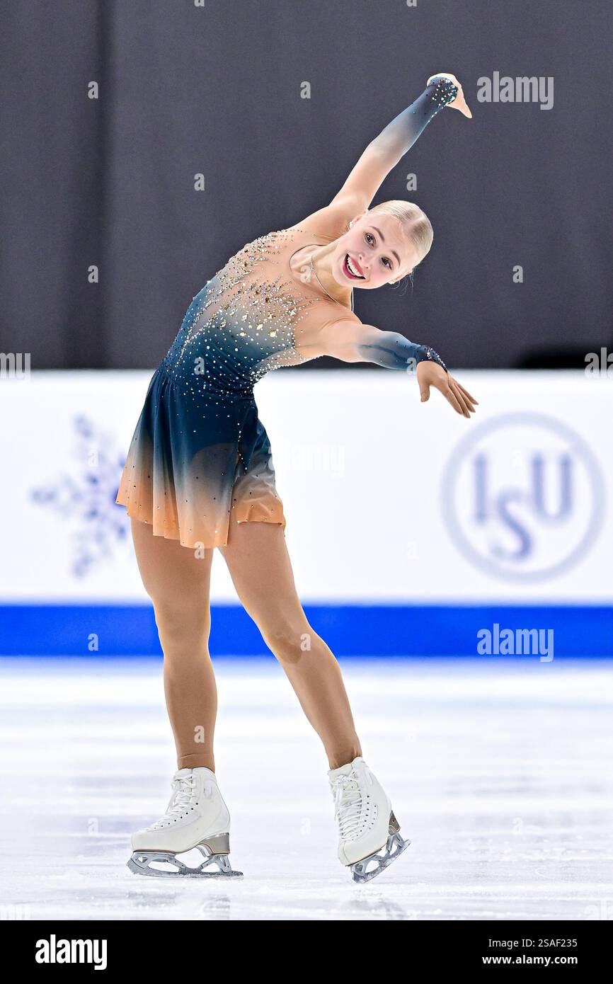 Linnea CEDER (FIN), during Women Short Program, at the ISU European ...