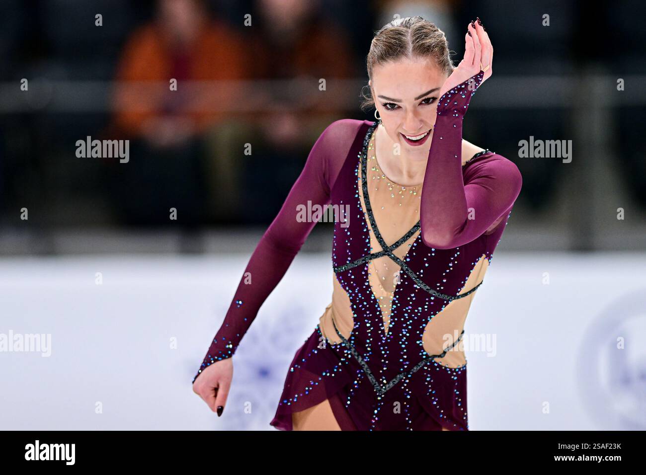 Kristina ISAEV (GER), during Women Short Program, at the ISU European ...