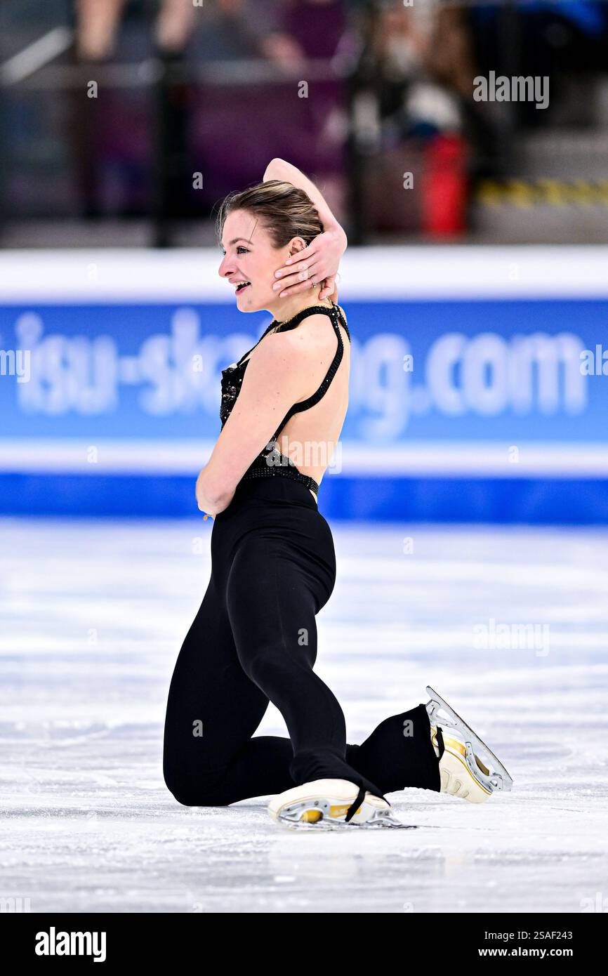 Kristen SPOURS (GBR), during Women Short Program, at the ISU European ...