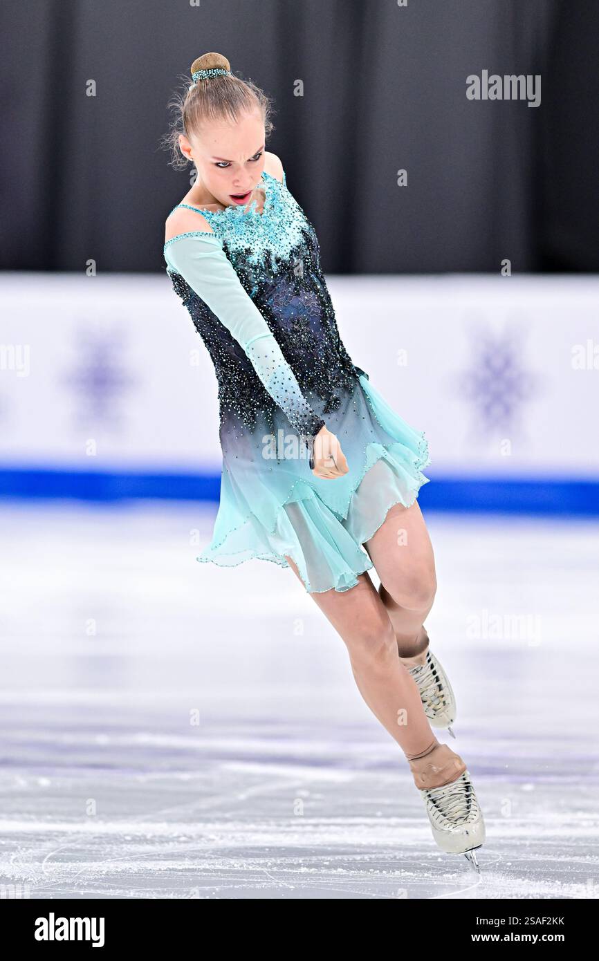 Mariia SENIUK (ISR), during Women Short Program, at the ISU European ...