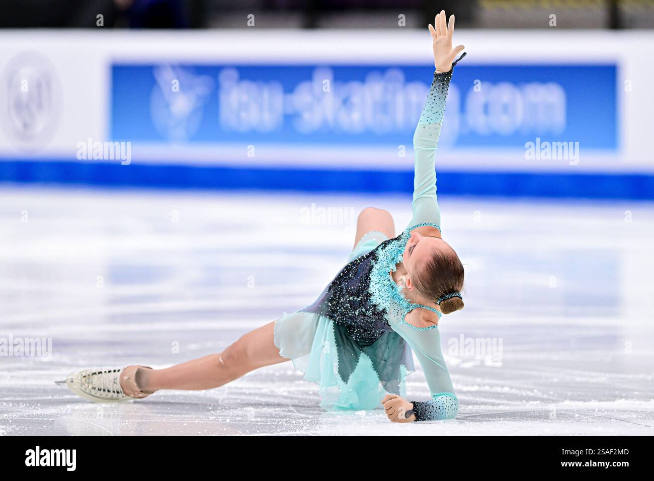 Mariia SENIUK (ISR), during Women Short Program, at the ISU European ...