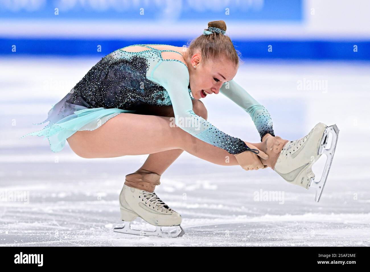Mariia SENIUK (ISR), during Women Short Program, at the ISU European ...