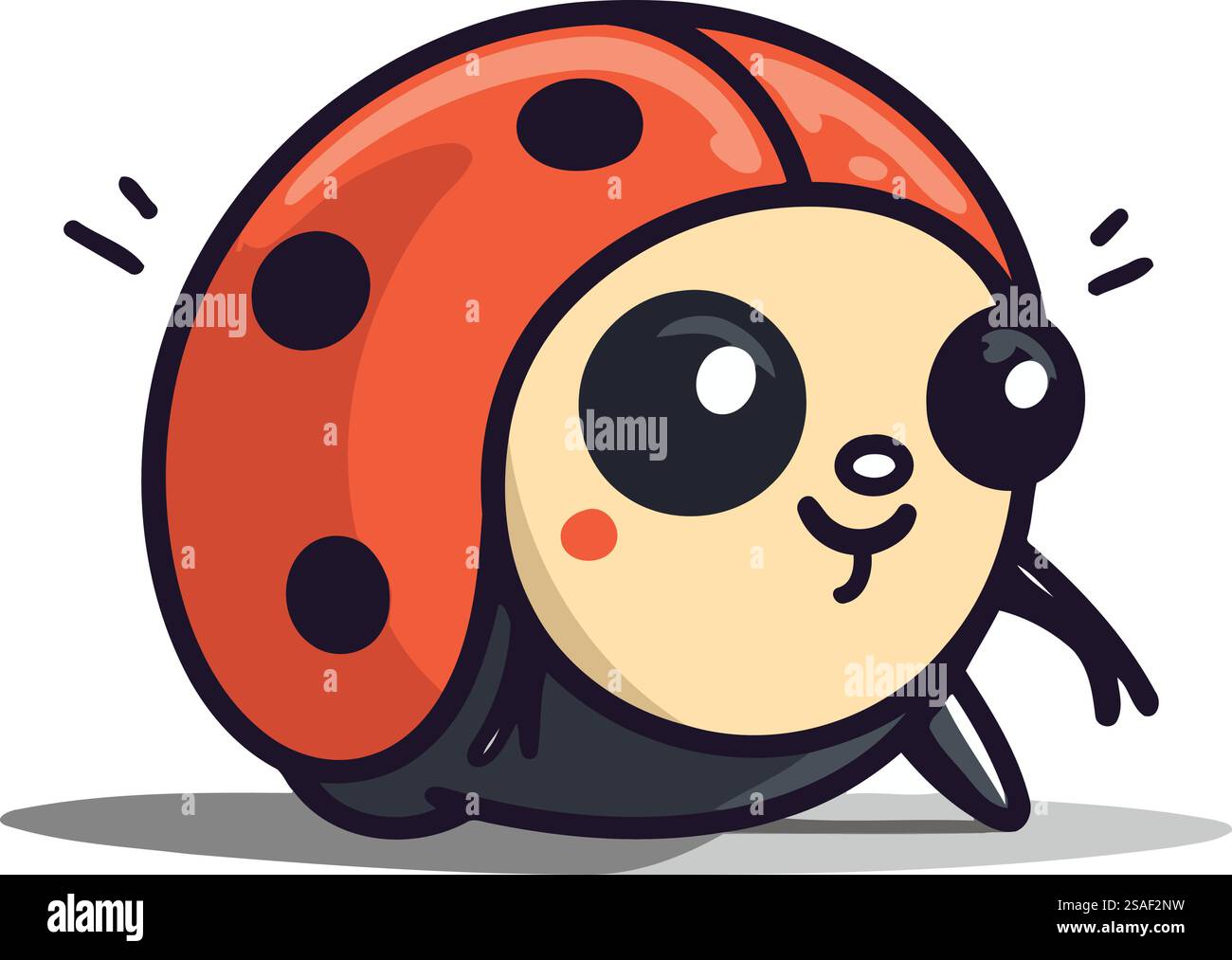 Cute ladybug cartoon character vector illustration. Cute ladybug Stock ...