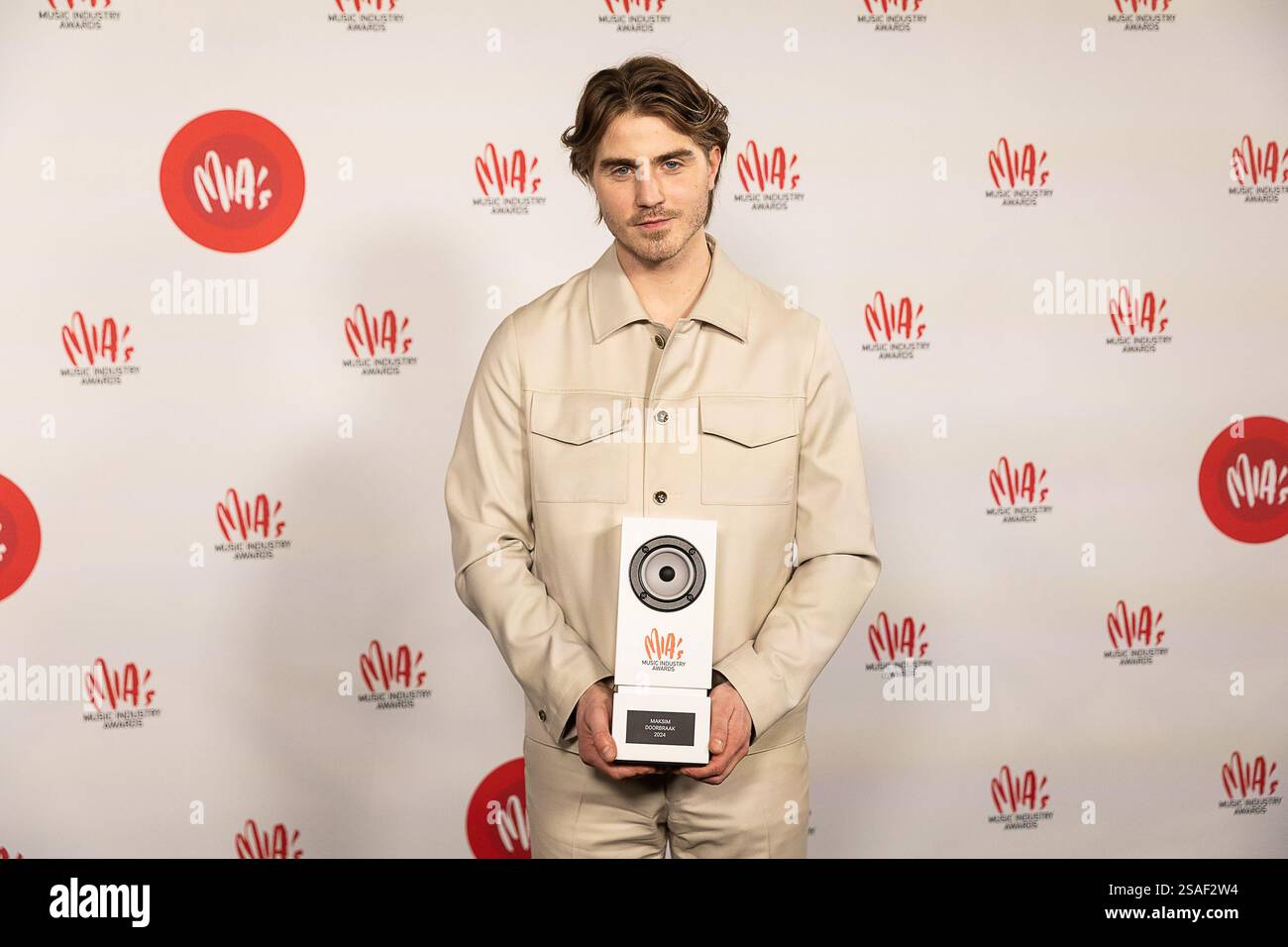 Merksem, Belgium. 29th Jan, 2025. Singer Maksim pictured during the ...