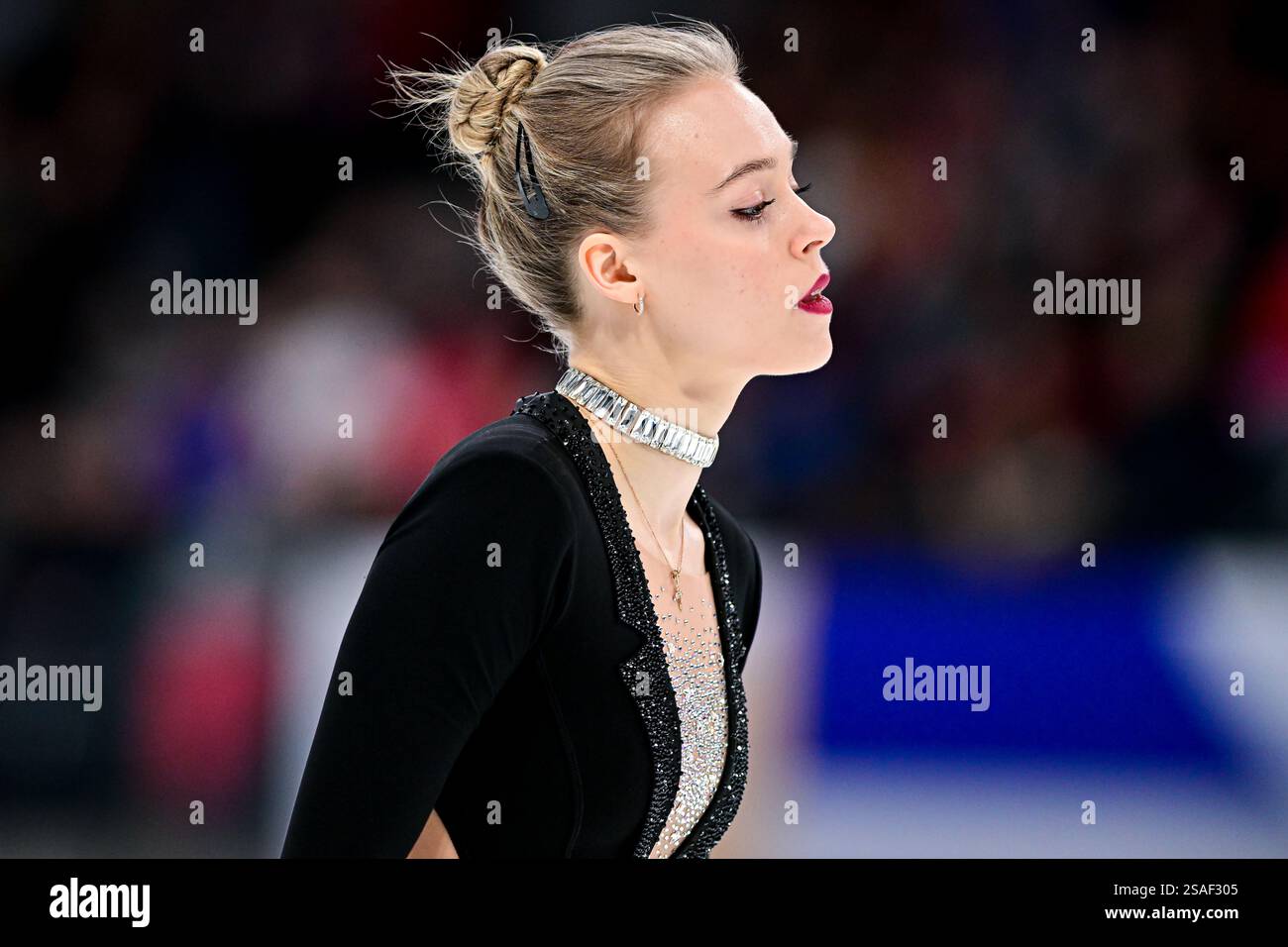 Anastasiia GUBANOVA (GEO), during Women Short Program, at the ISU ...