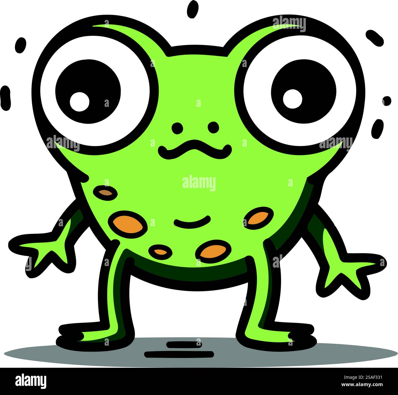 Cute Frog Cartoon Character Vector Illustration. Cute Frog Cartoon ...