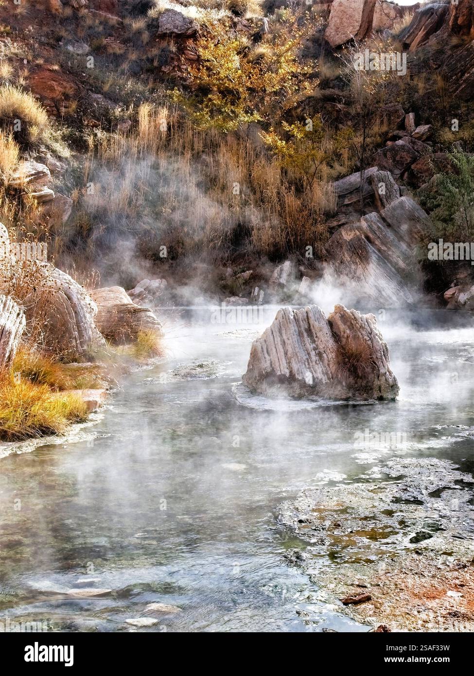 Wyoming worlds largest mineral hot springs hi-res stock photography and ...