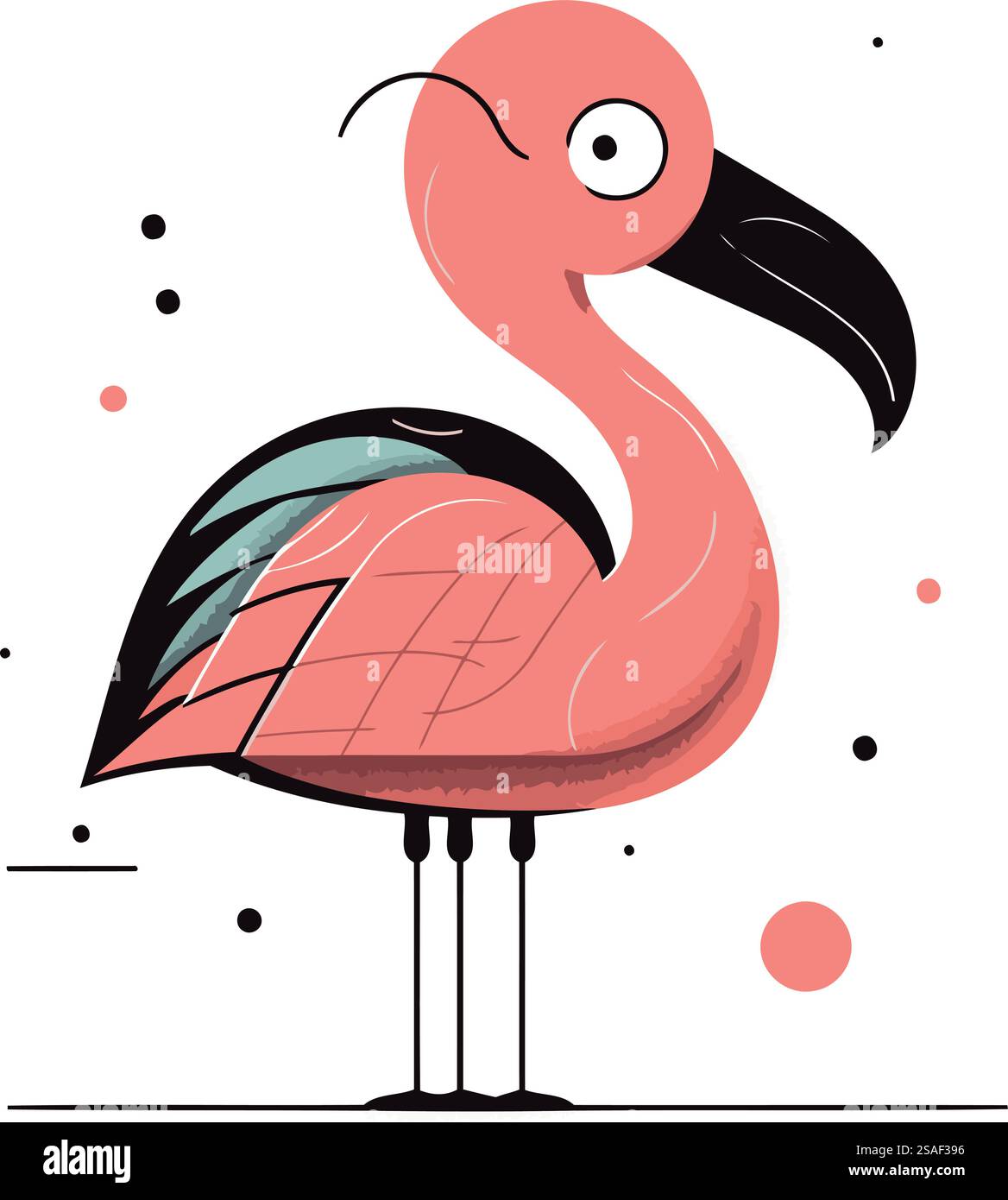 Flamingo. Vector illustration of a flamingo in flat style Stock Vector ...