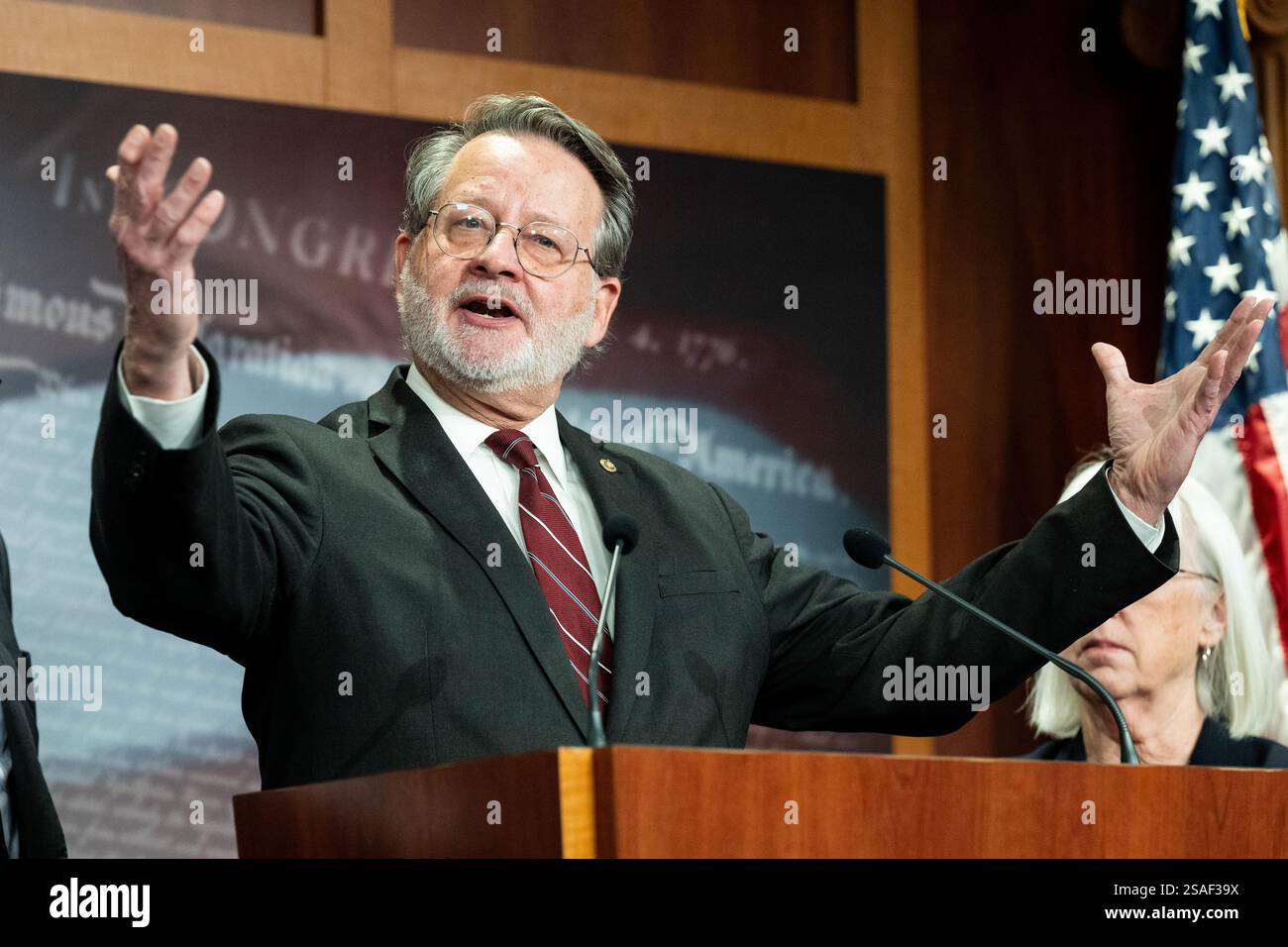 Washington, United States. 29th Jan, 2025. U.S. Senator Gary Peters (D ...