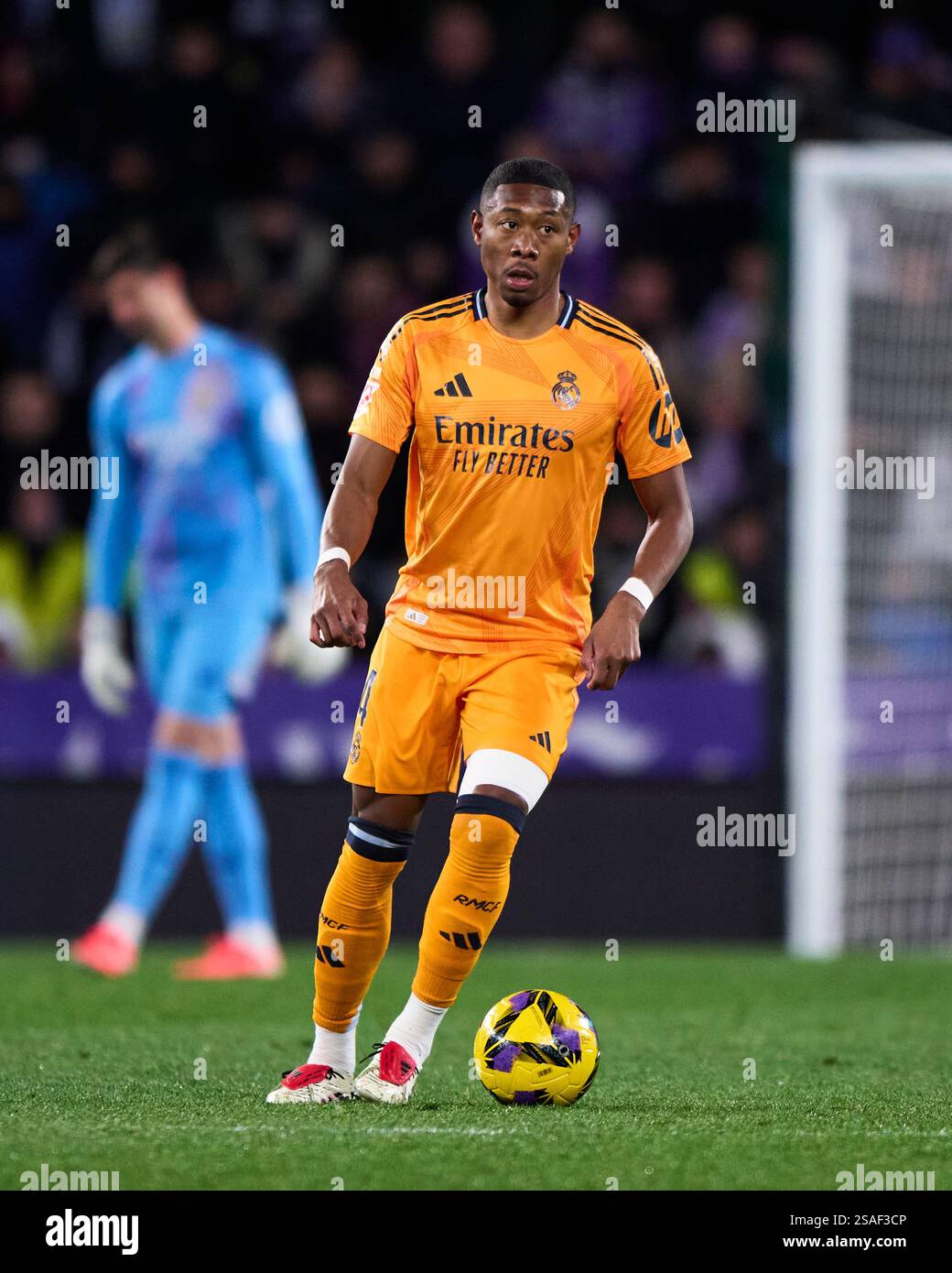 David Alaba of Real Madrid CF with the ball during the LaLiga EA Sports ...