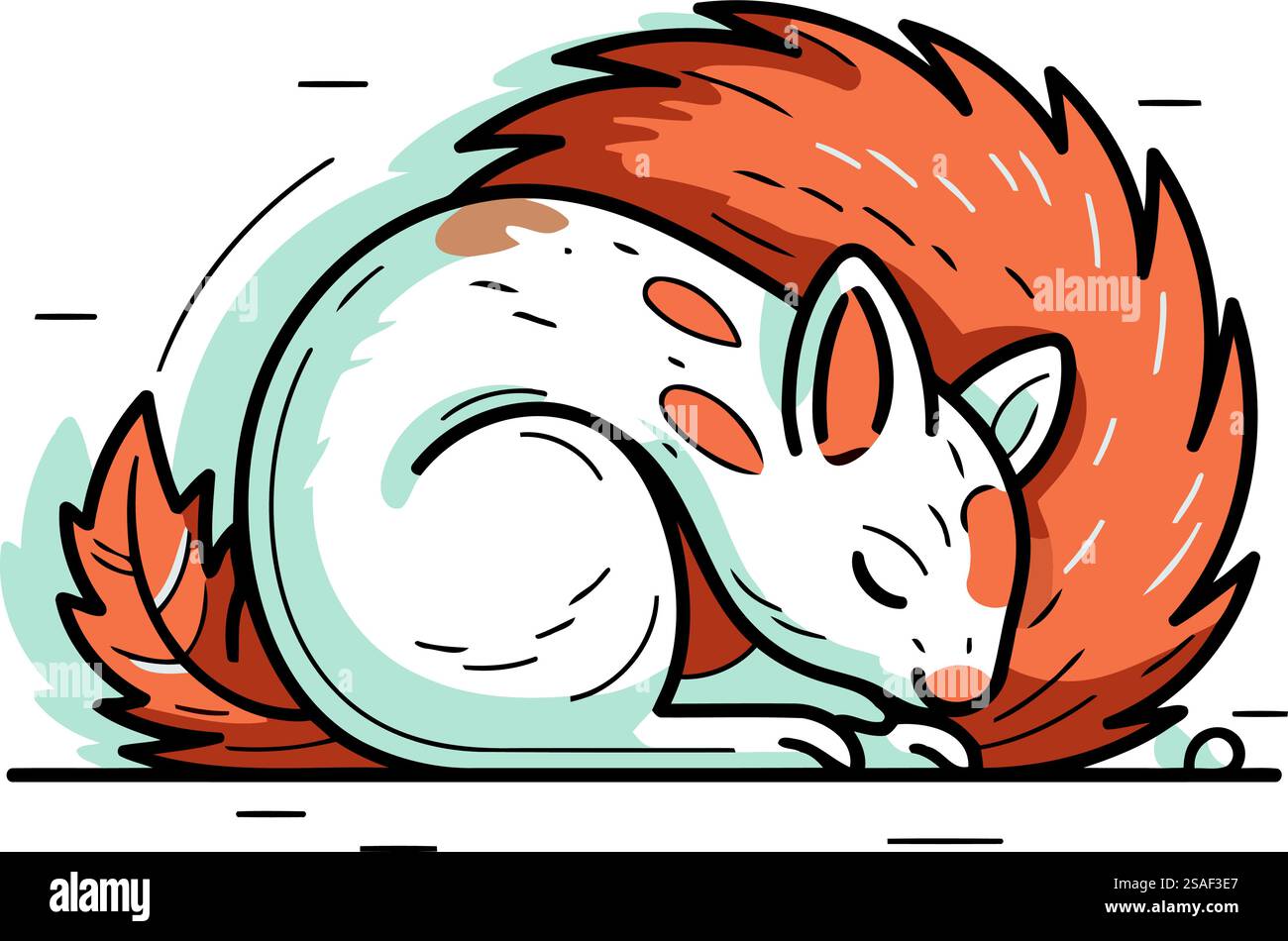 Squirrel cartoon icon. Animal cute and creature theme. Isolated design ...