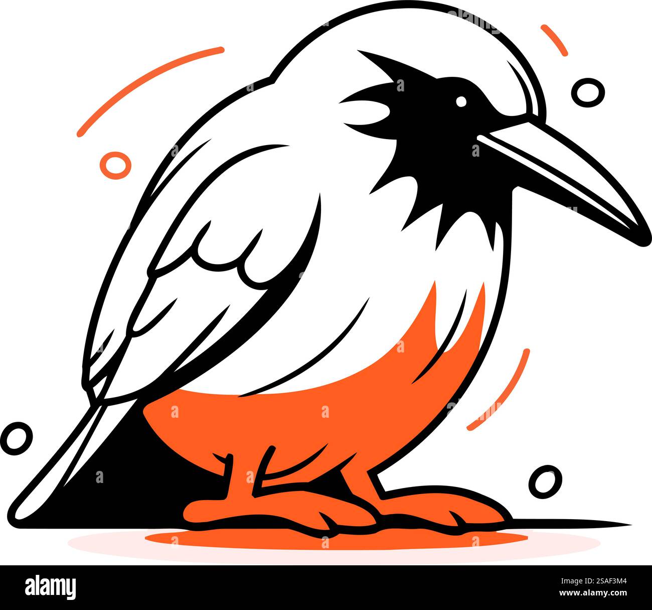 Crow bird vector illustration. doodle style. hand drawn sketch for your ...