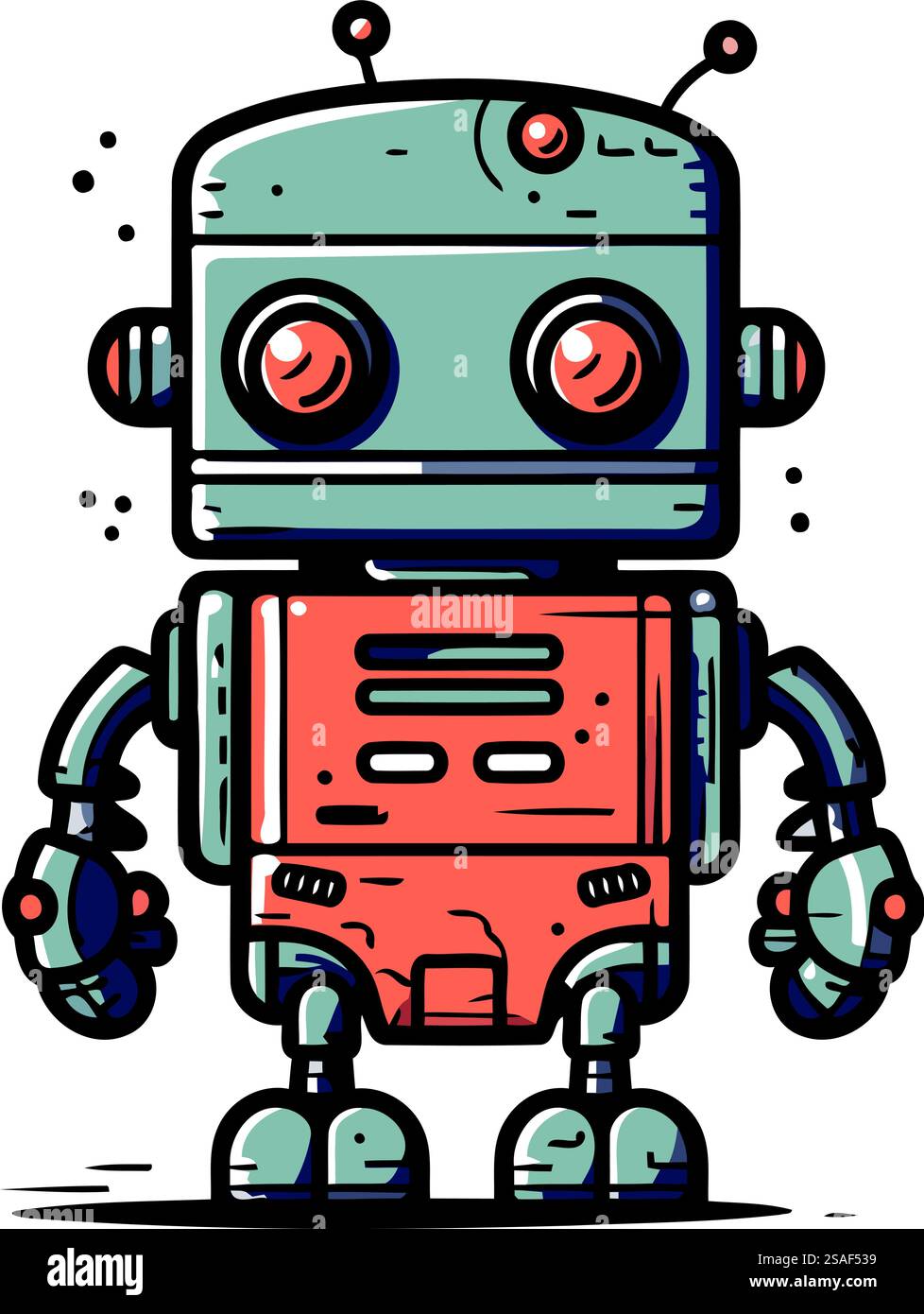 Cute robot. Vector illustration of a robot. Cartoon robot Stock Vector ...