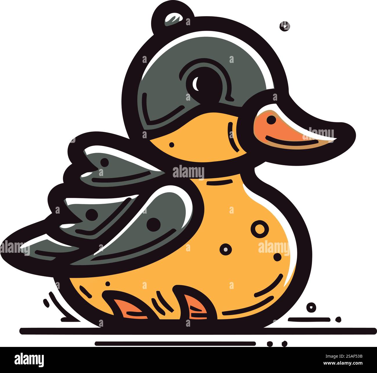 Duck cartoon. Vector illustration. Isolated on white background Stock ...