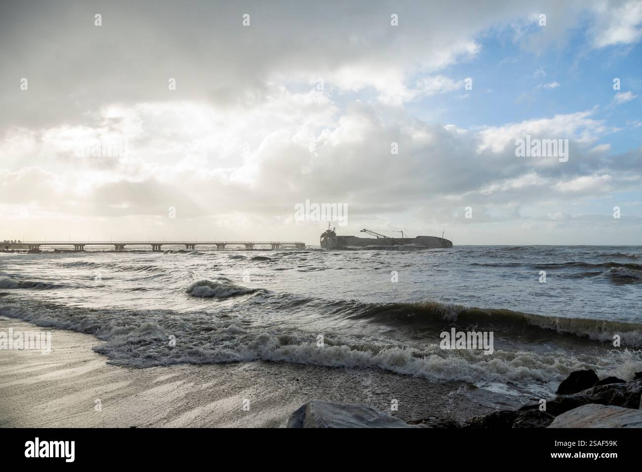 Massa, Massa Carrara, Italy. 29th Jan, 2025. Accident in Marina di ...