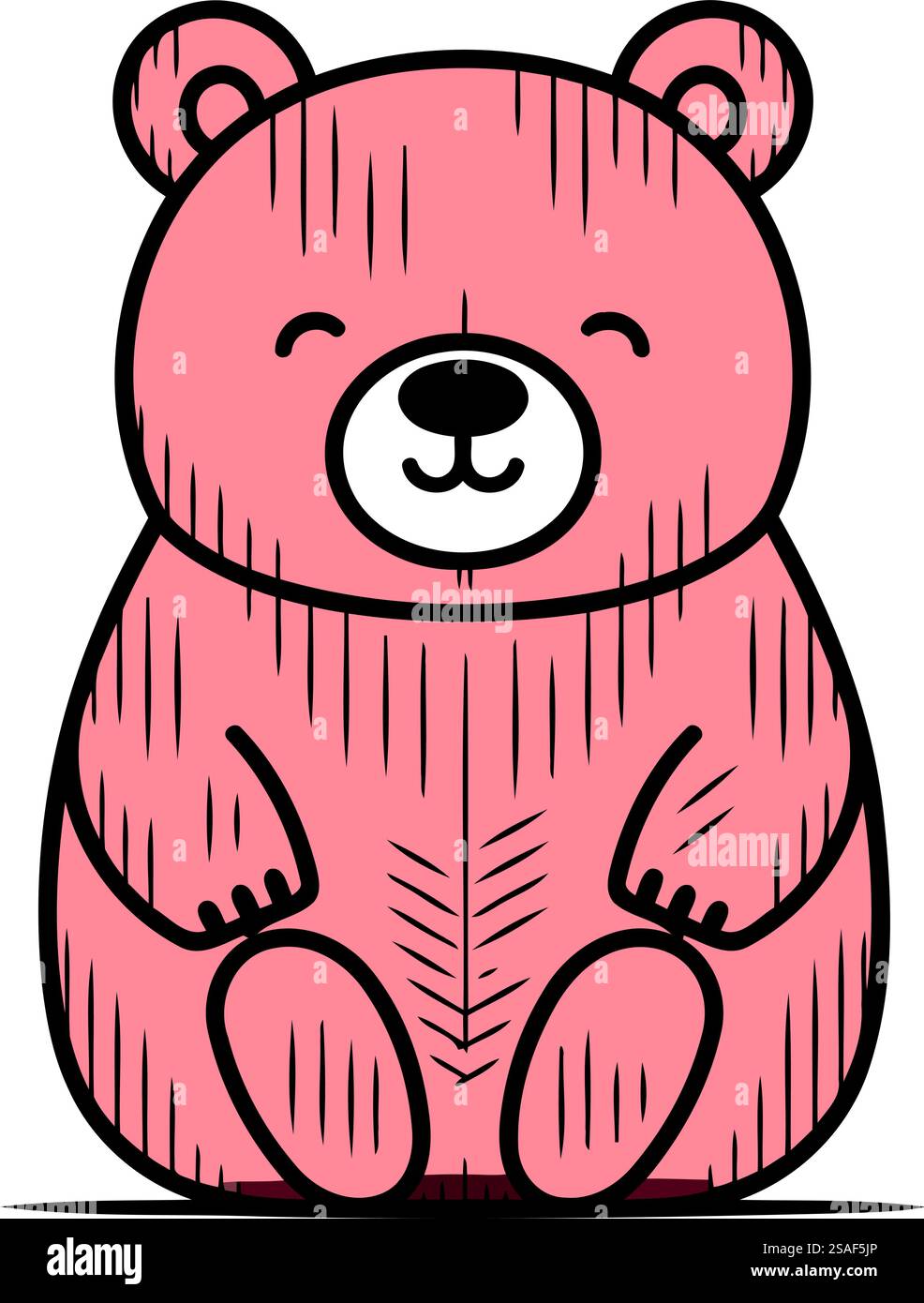 Cute cartoon bear. Hand drawn vector illustration. Doodle style Stock ...