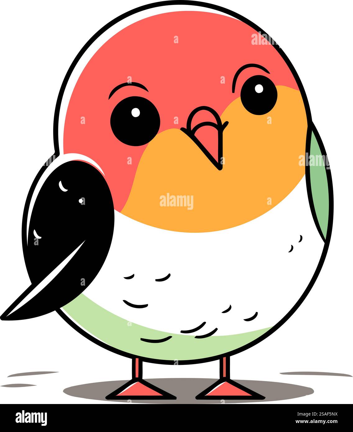 Cute cartoon robin bird. Vector illustration isolated on white ...