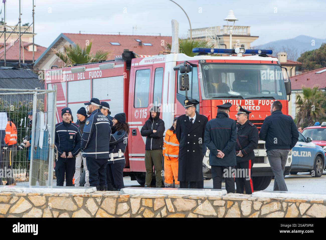 January 29, 2025, Massa, Massa Carrara, Italy: Accident in Marina di ...