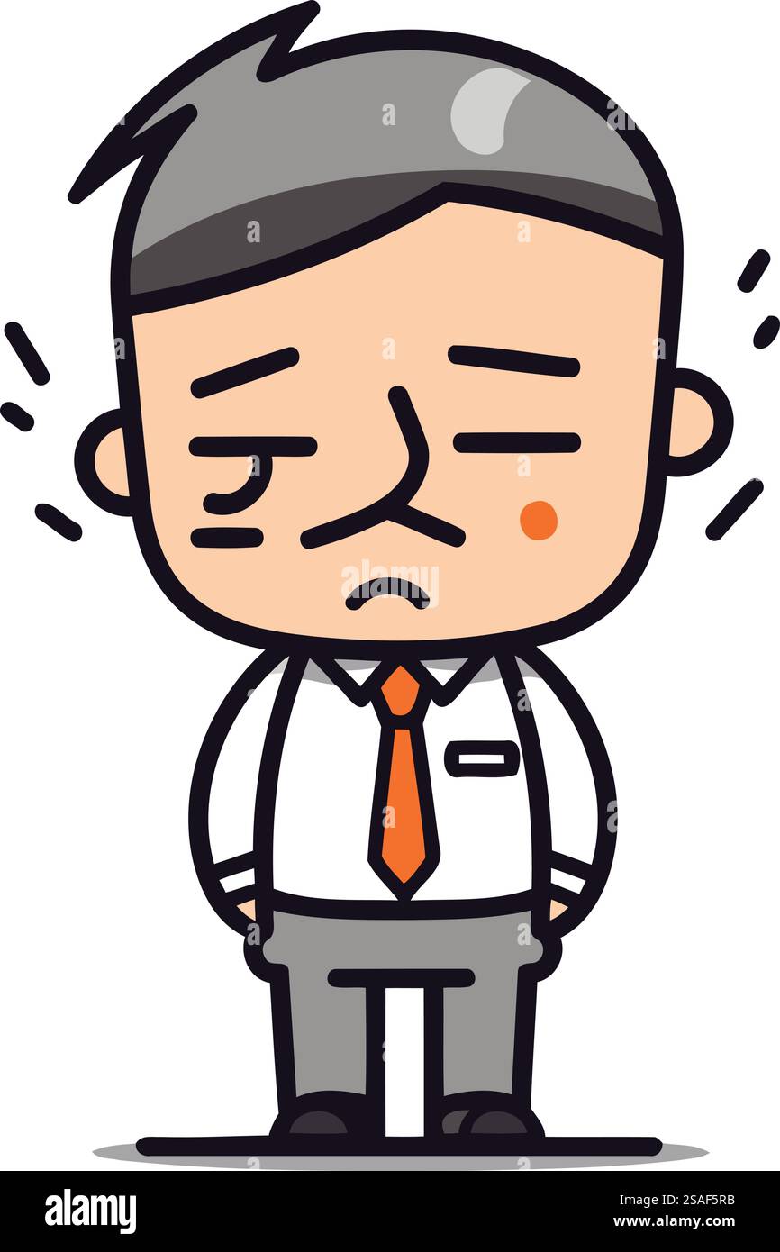 Frustrated Businessman Cartoon Vector Illustration Stock Vector Image ...