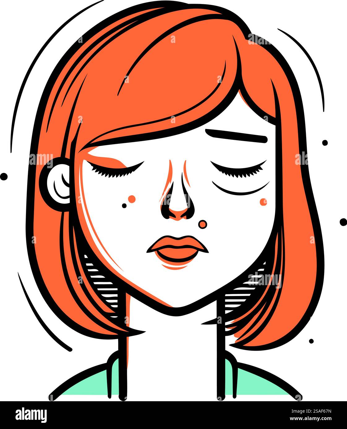 Drawing woman on white Stock Vector Images - Alamy