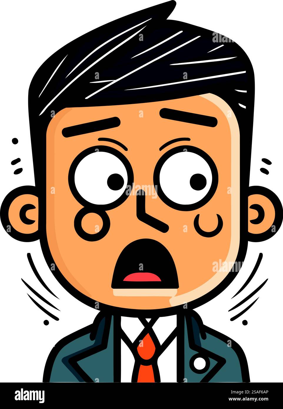 Surprised Businessman Cartoon Vector Illustration Stock Vector Image ...