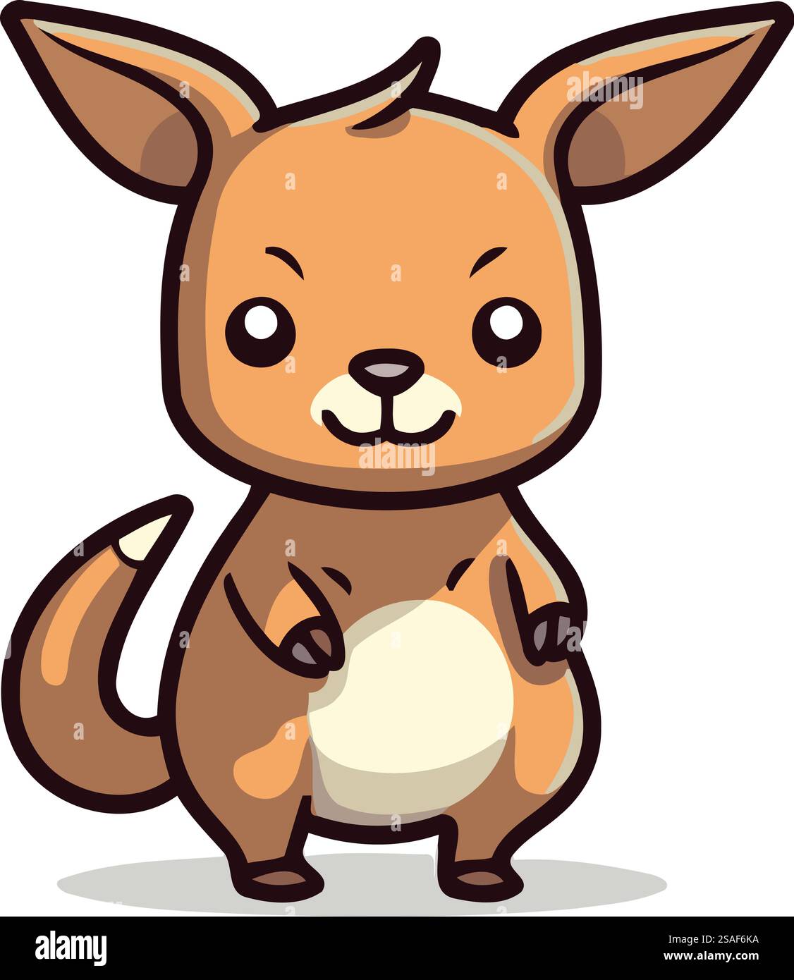 kangaroo cartoon character vector design. cute kangaroo mascot Stock ...
