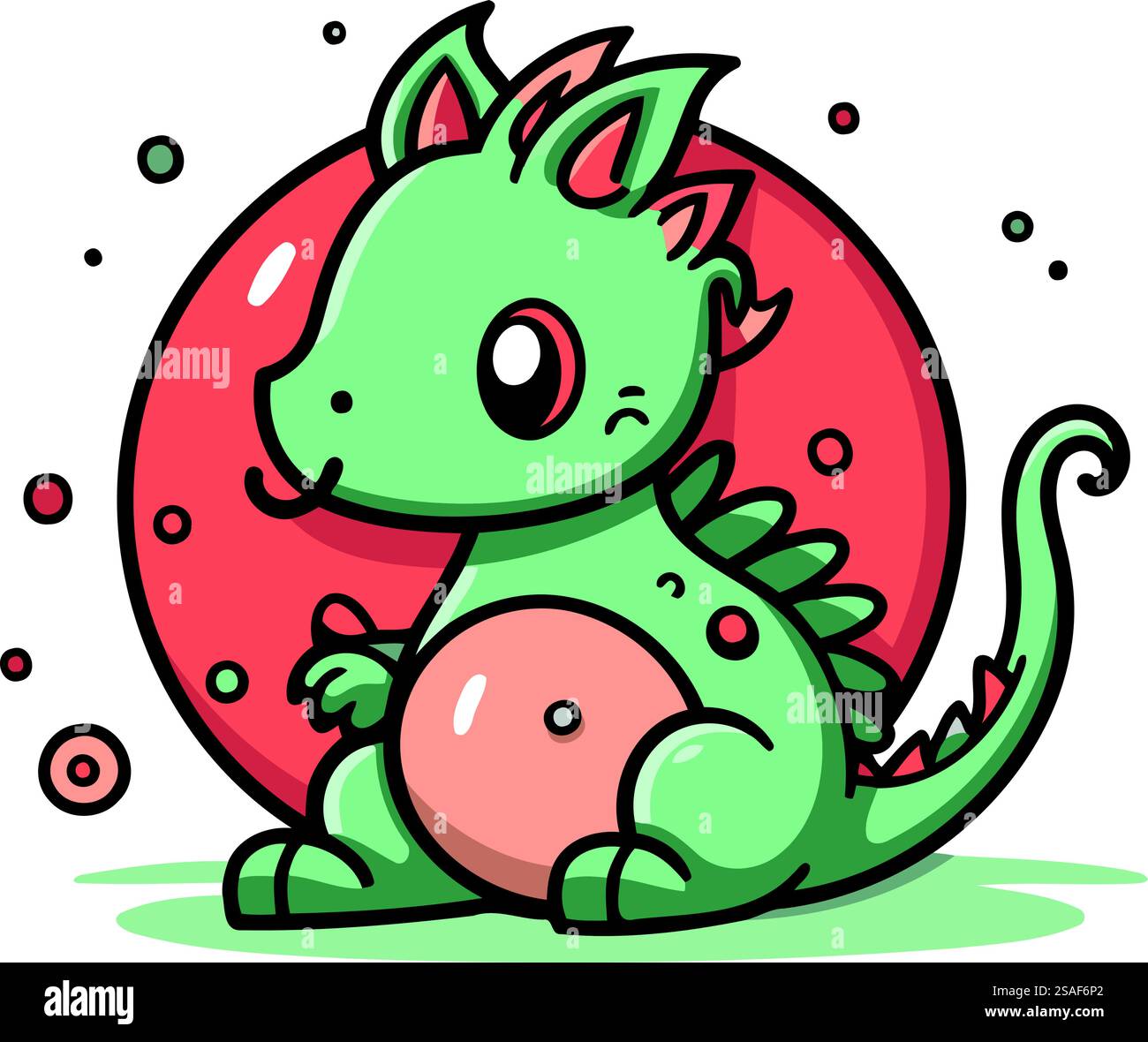 Cartoon red dragon on Cut Out Stock Images & Pictures - Alamy