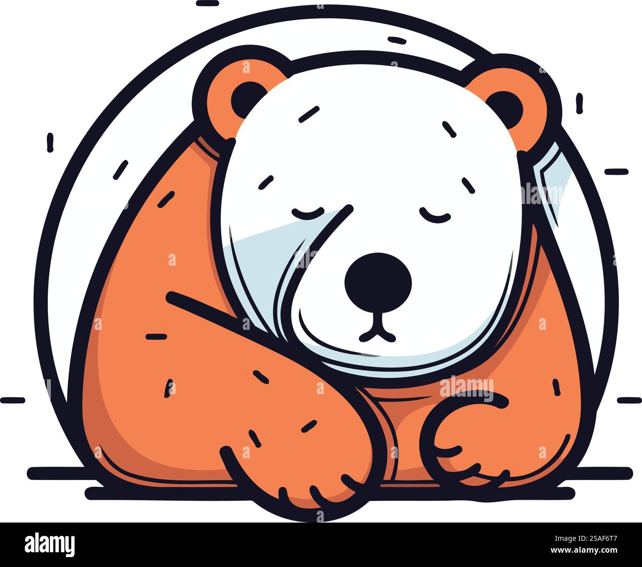 Cute polar bear cartoon vector illustration. Cute animal character ...