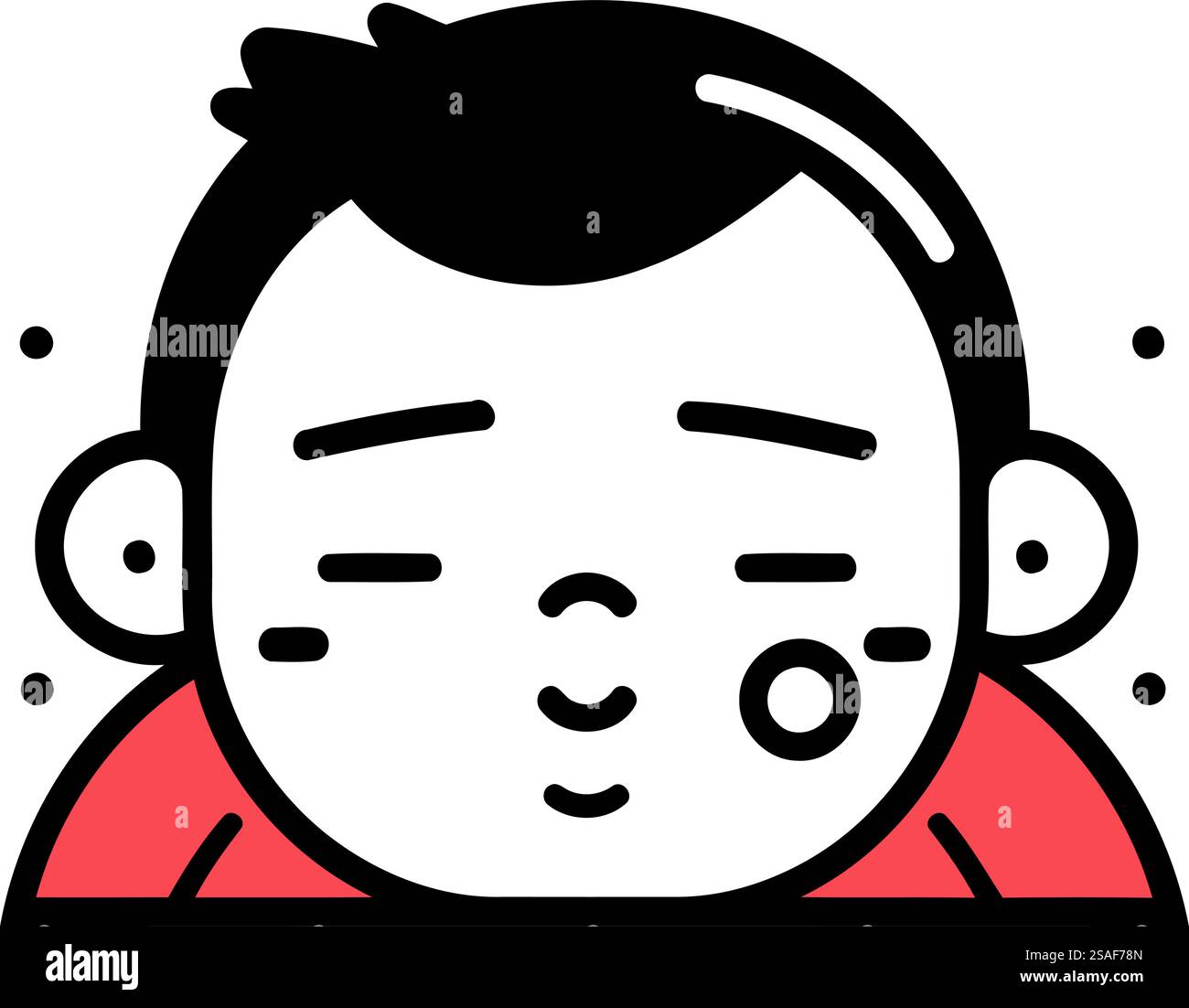 Cute baby face flat color icon. Pictogram for web page. mobile app ...