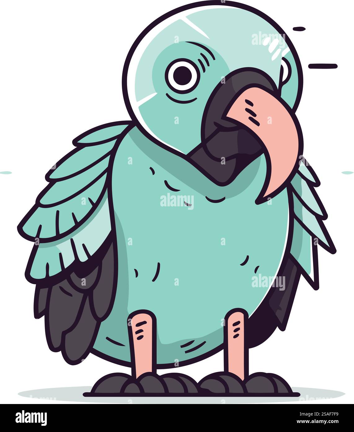 Cartoon parrot. Vector illustration of a cartoon parrot Stock Vector ...