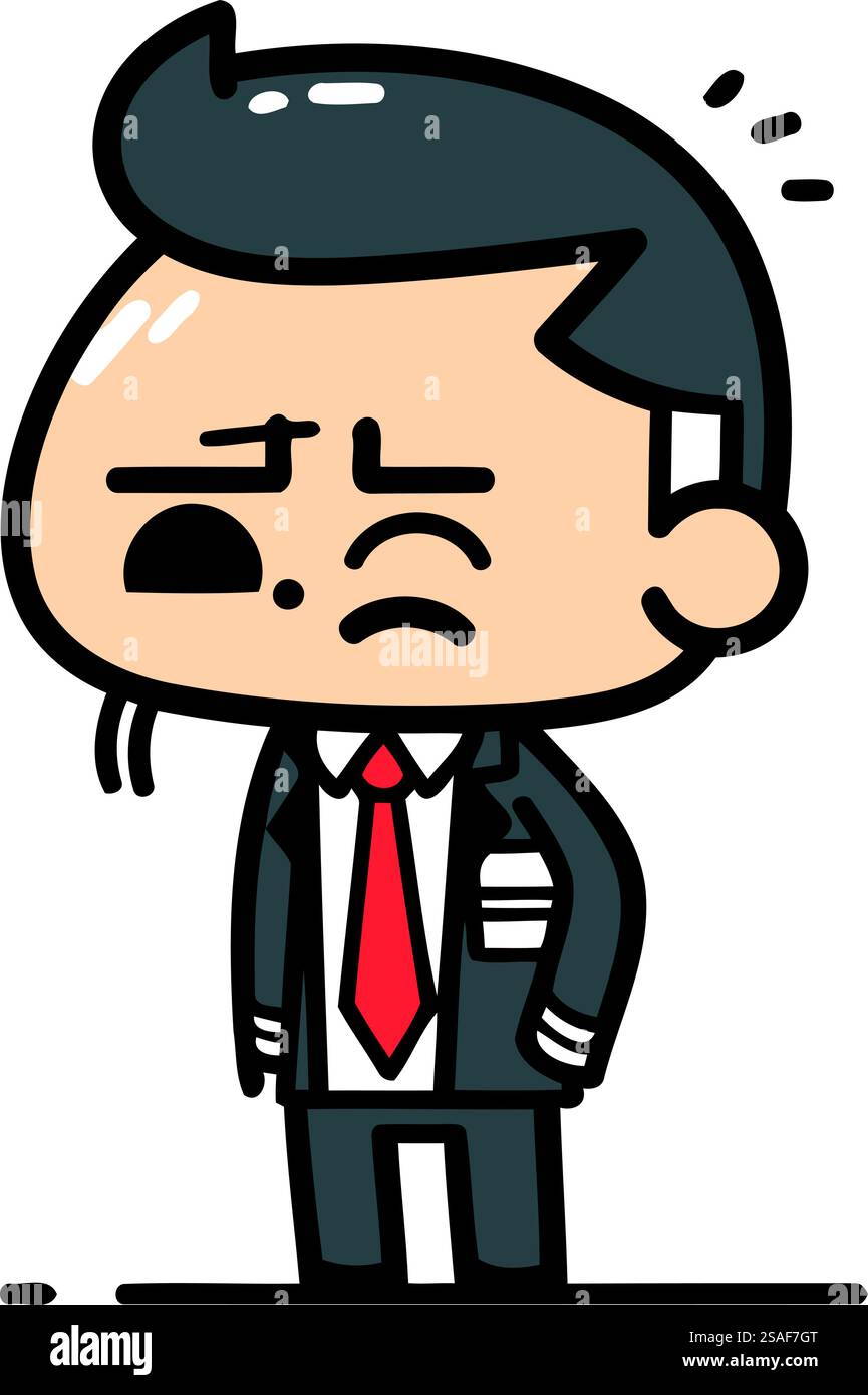 Angry Businessman Cartoon Vector Illustration Stock Vector Image & Art ...