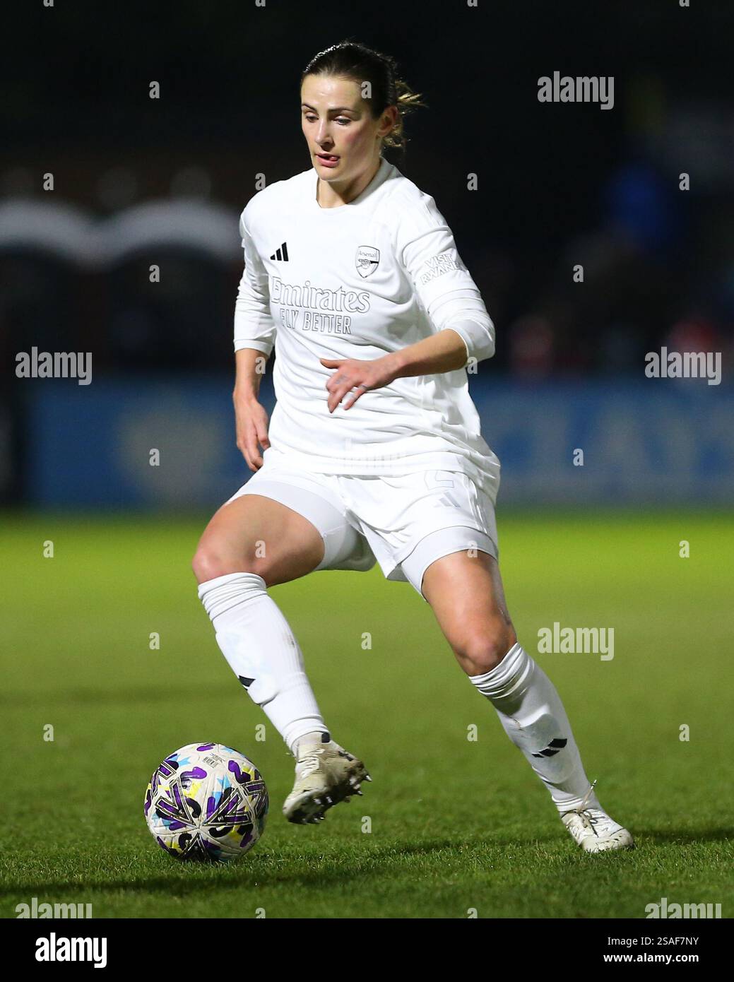 Borehamwood, England, January 29 2025: Emily Fox (2 Arsenal) on the ...