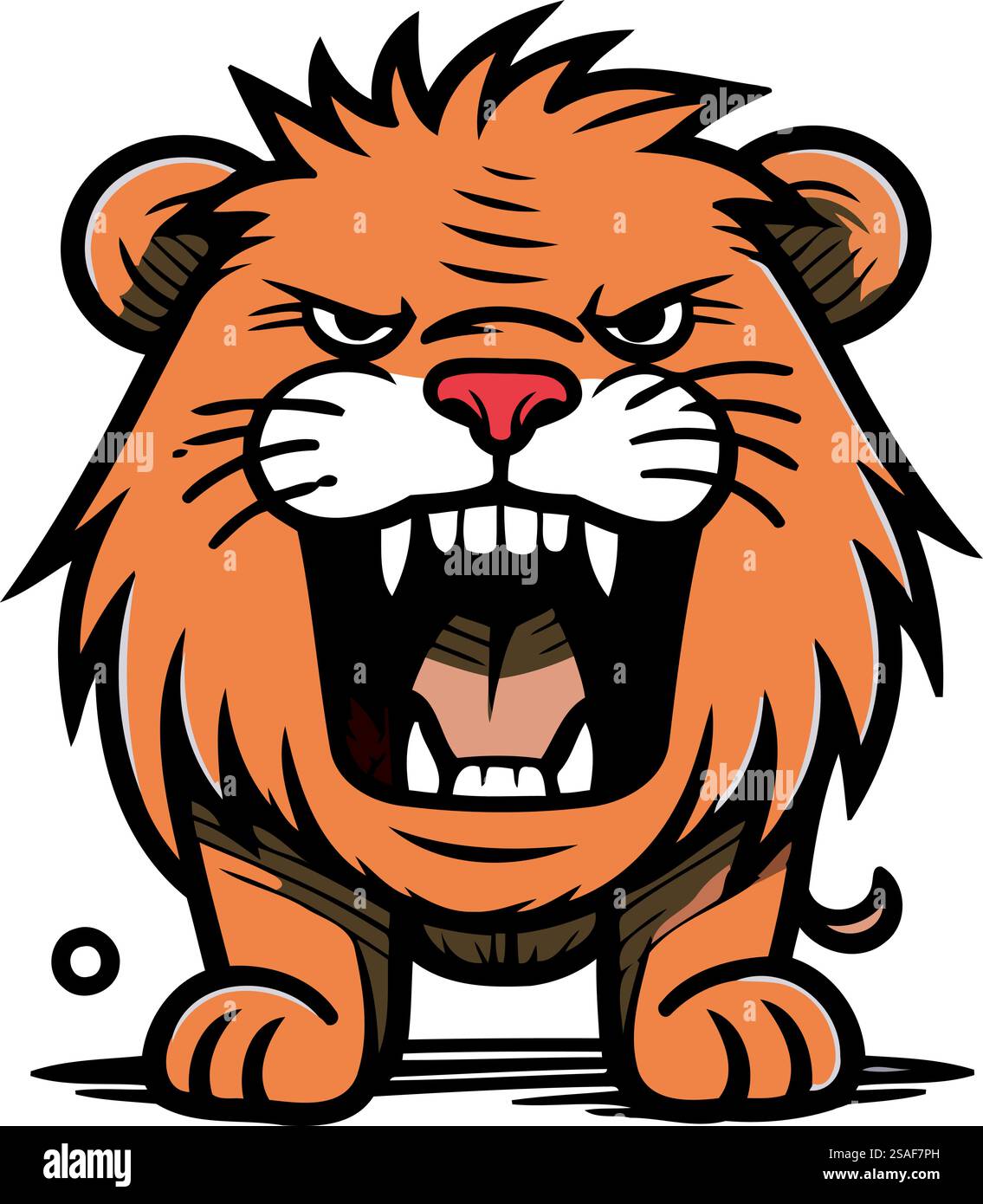 Angry cartoon beaver. Vector illustration of angry beaver Stock Vector ...