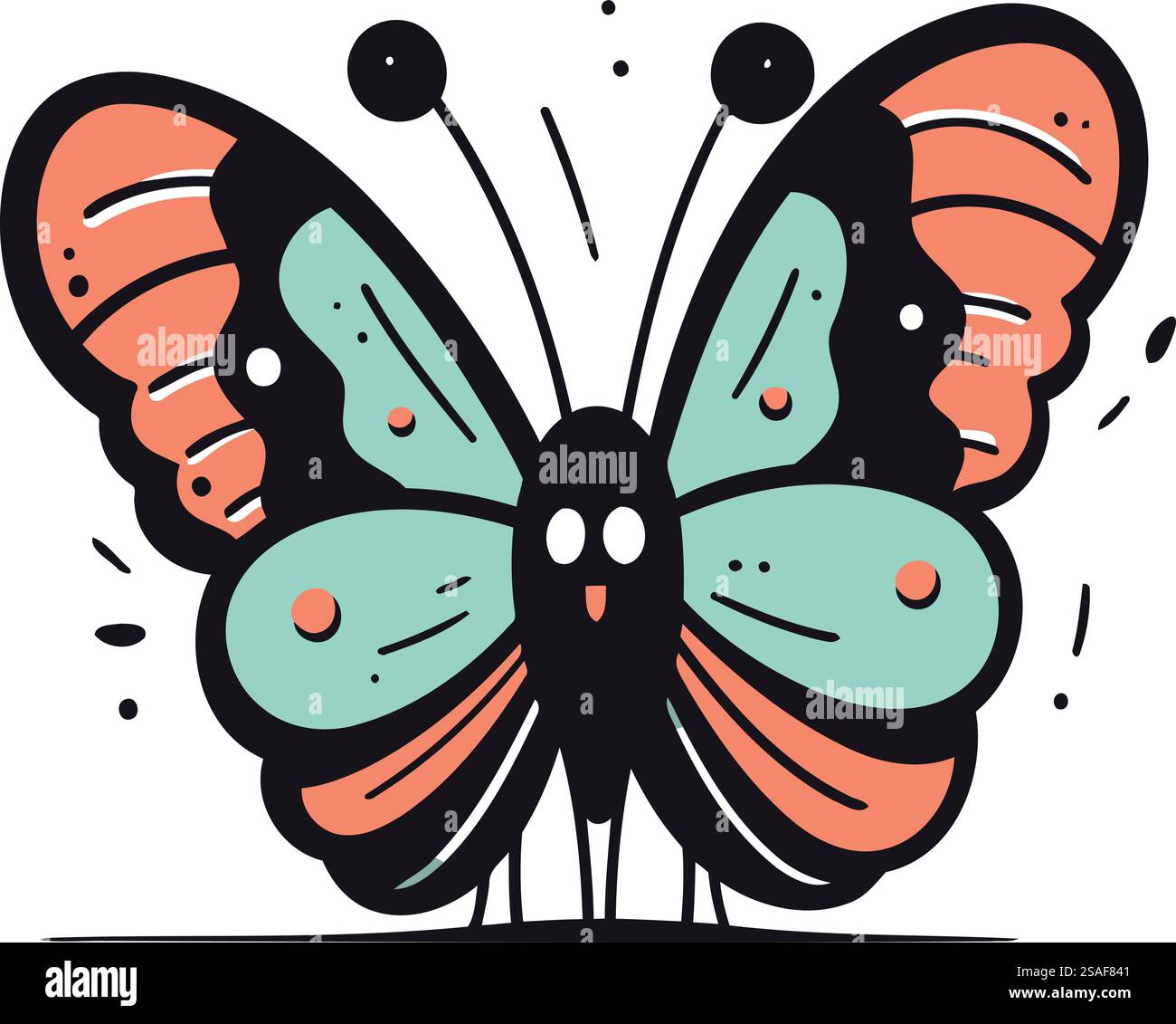 Butterfly icon in line Cut Out Stock Images & Pictures - Alamy