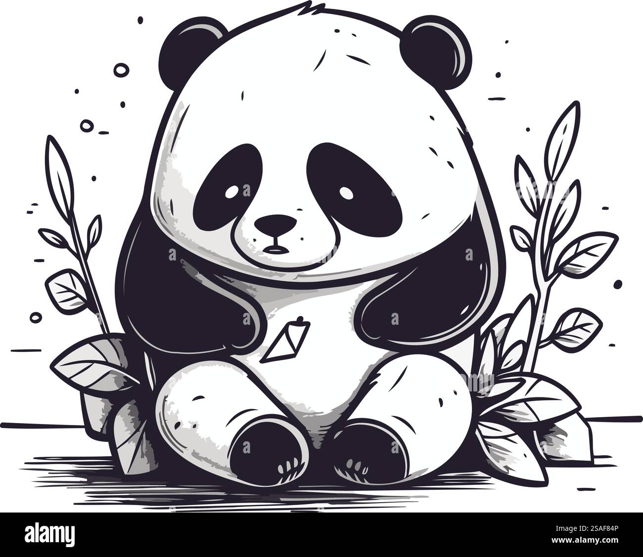 Black white drawing on ground Stock Vector Images - Alamy