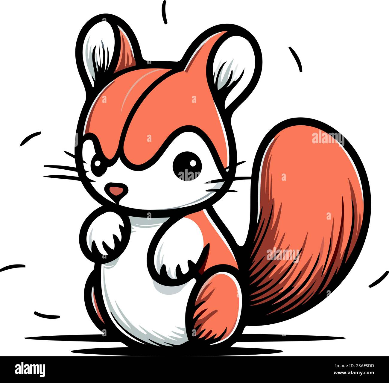 Squirrel cartoon icon. Animal cute and creature theme. Colorful design ...