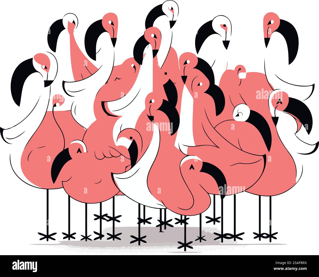 Flamingo vector illustration. Hand drawn flamingo vector illustration ...