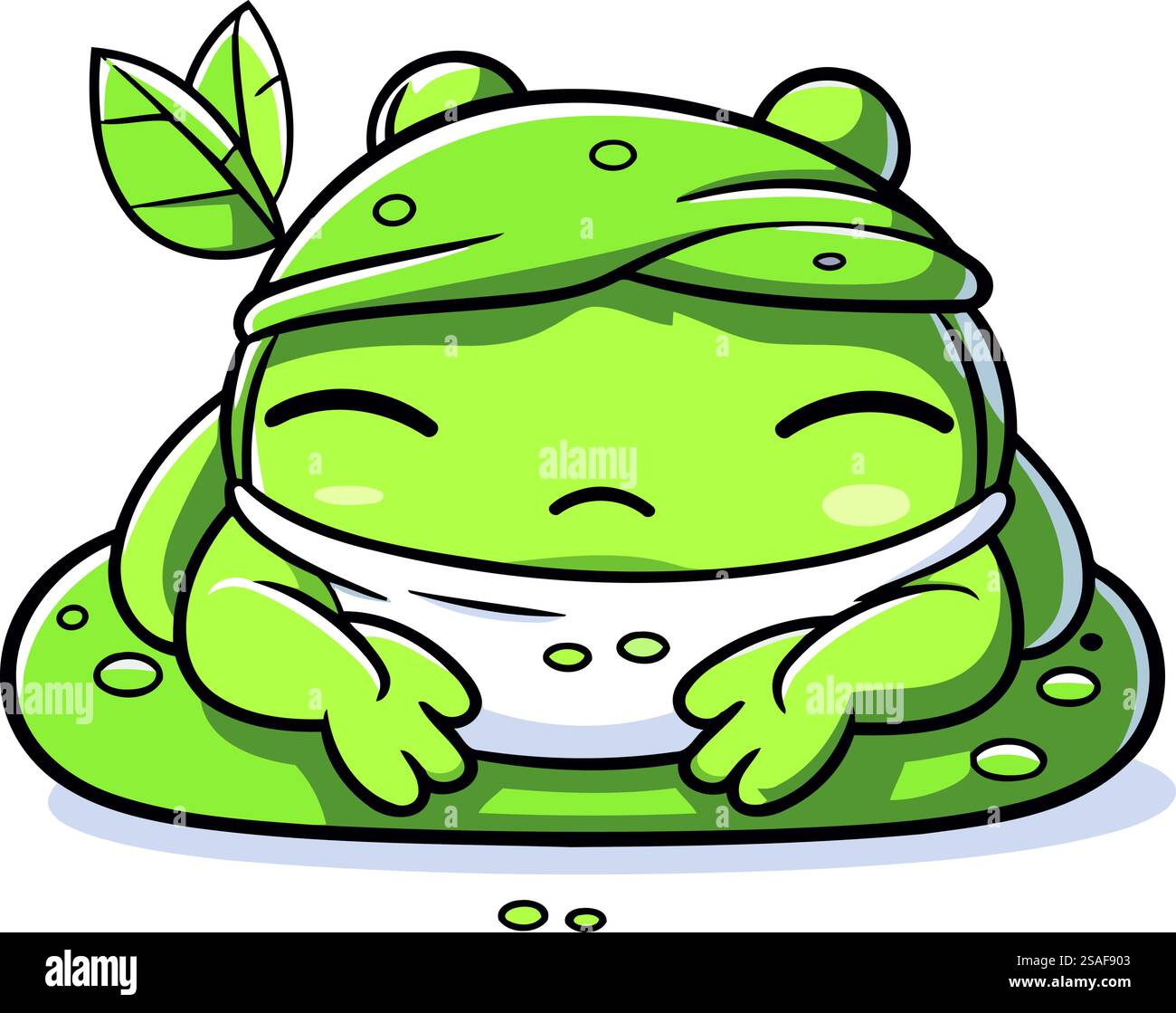 Illustration of a Frog Wearing a Face Mask in a Garden Stock Vector ...