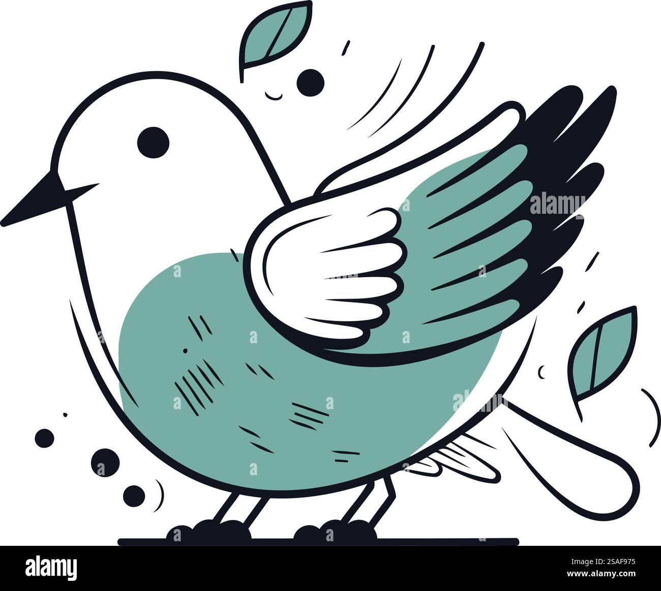 Hand drawn doodle sketch of a bird. Vector illustration Stock Vector ...