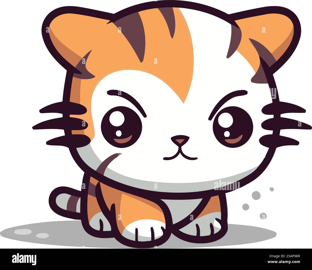 Cute cat character vector illustration design. Cute cartoon cat mascot ...