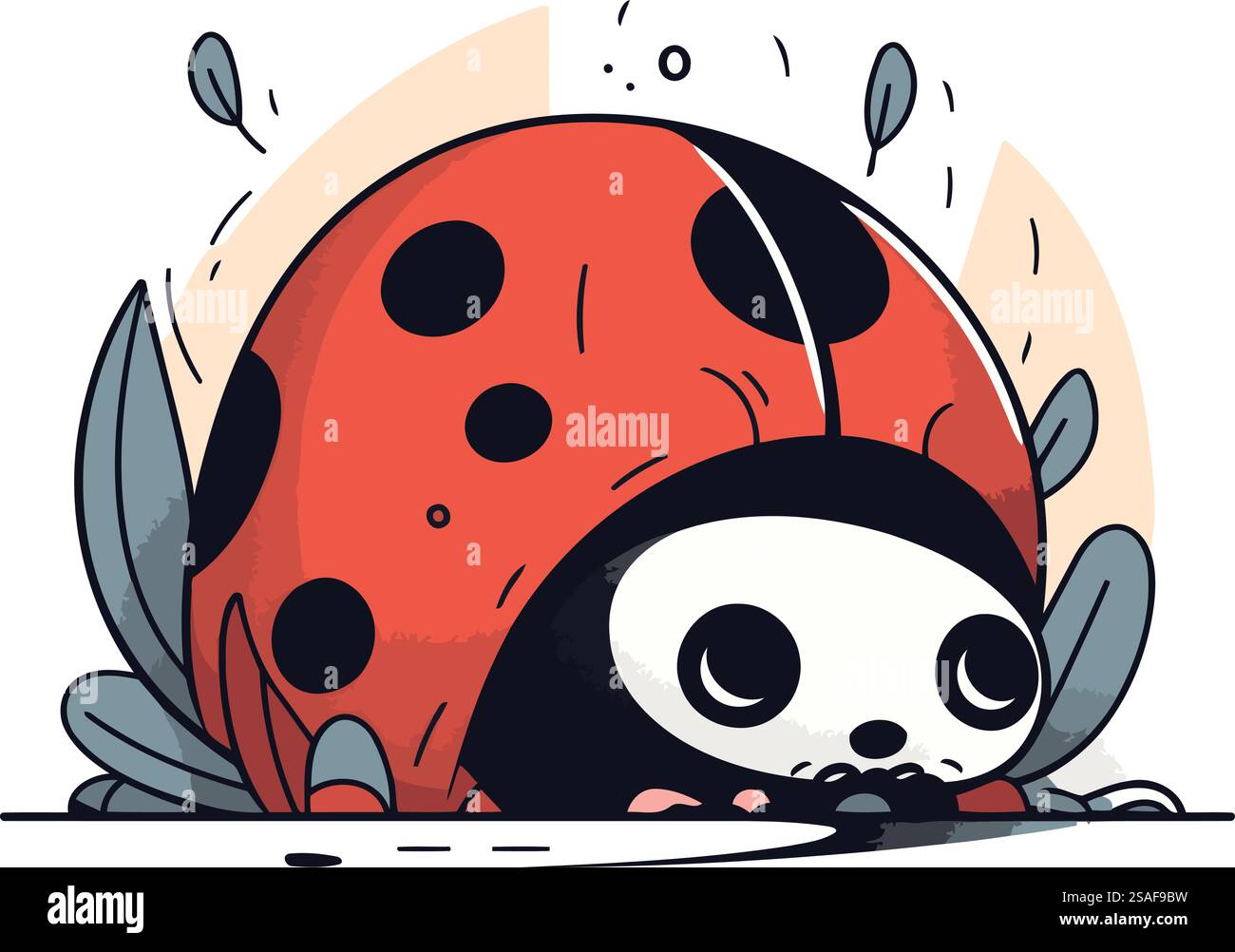 Ladybug sitting Stock Vector Images - Alamy