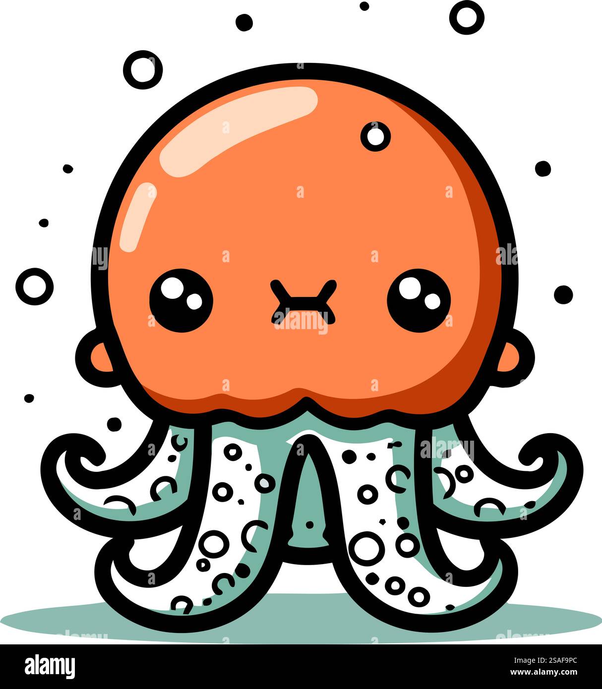 Cute Octopus Cartoon Mascot Character Vector Illustration Stock Vector ...