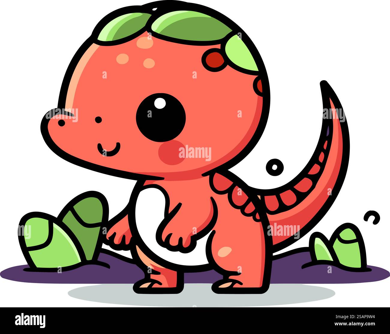 Cute Dinosaur Cartoon Mascot Character Vector Illustration Design Stock ...