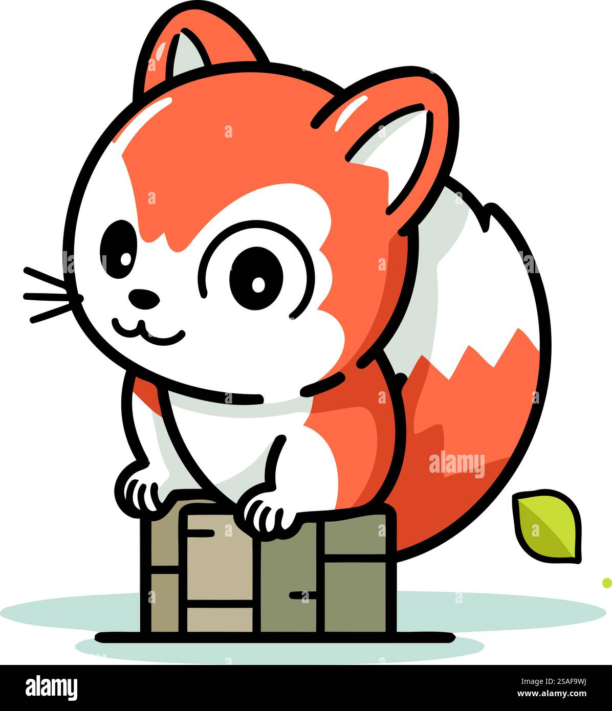 Standing on a brick wall Stock Vector Images - Alamy